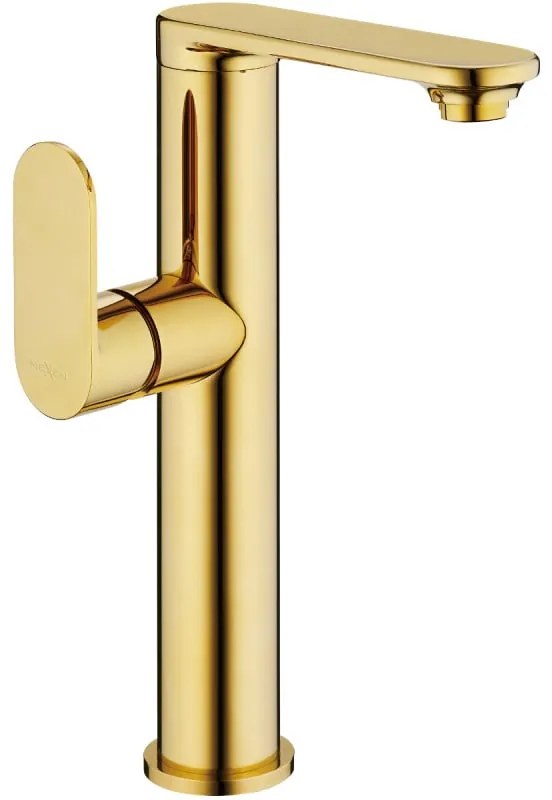 Mexen MILO - Vysoká umyvadlová baterie, Zlatá, 71315-50