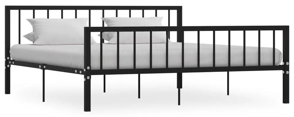 Rám postele černý kov 180 x 200 cm,  284573