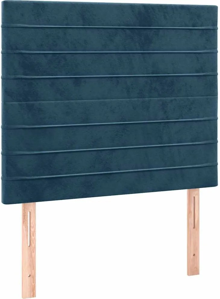 Box spring postel s matrací tmavě modrá 90x190 cm samet 3129247