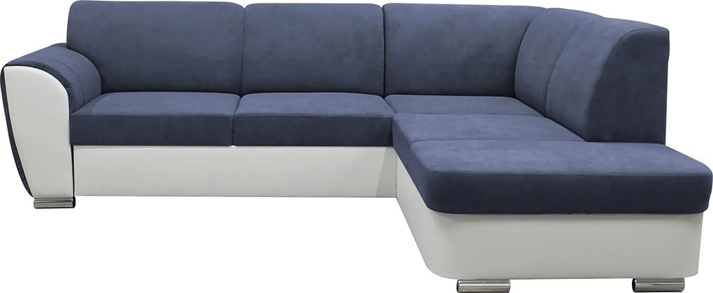 XXXLutz ROHOVÁ SEDAČKA, textil, modrá, bílá MID.YOU - Sedací soupravy - 001574004002