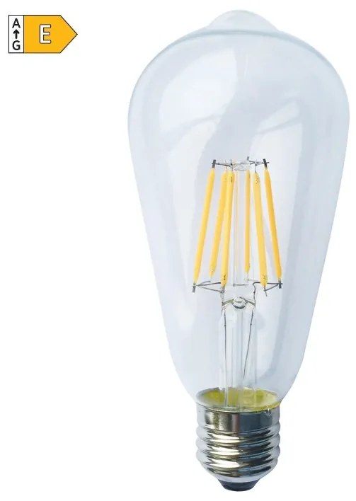 Diolamp LED Filament žárovka čirá ST64 8W/230V/E27/2700K/980Lm/360°