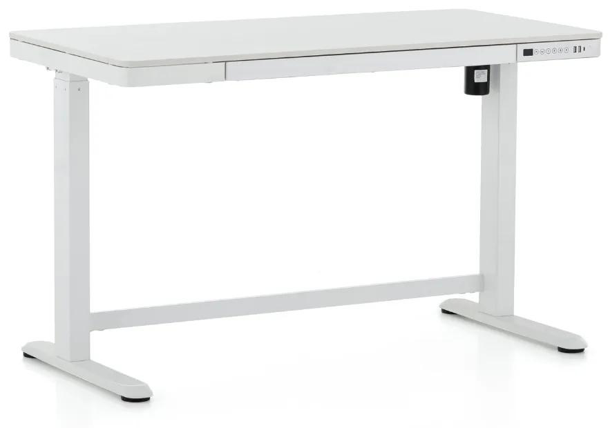 Výškově nastavitelný stůl OfficeTech 2, 120 x 60 cm, bílá