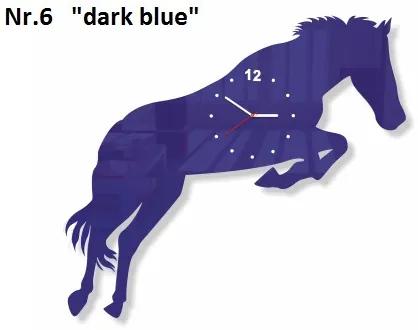 Designové nástěnné hodiny ve tvaru koně Sivá
