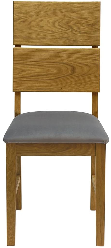 Bradop Židle KARLA dubová čalouněná Z55 | Látka: 130 - Monolith-130