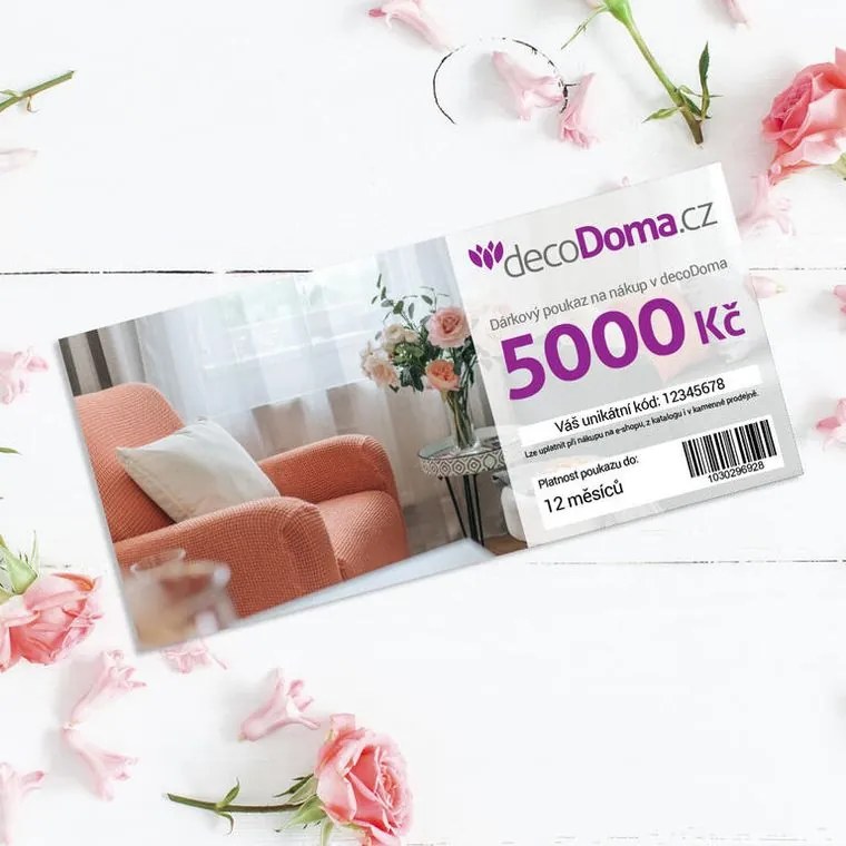 Dárkový poukaz papírový v obálce v hodnotě 5000 Kč