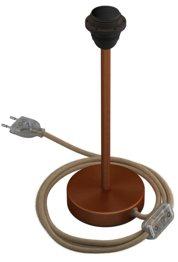 creative cables Kovová stolní lampa Alzaluce pro stínidlo Velikost: 10 cm, Barva: Černá Perleť