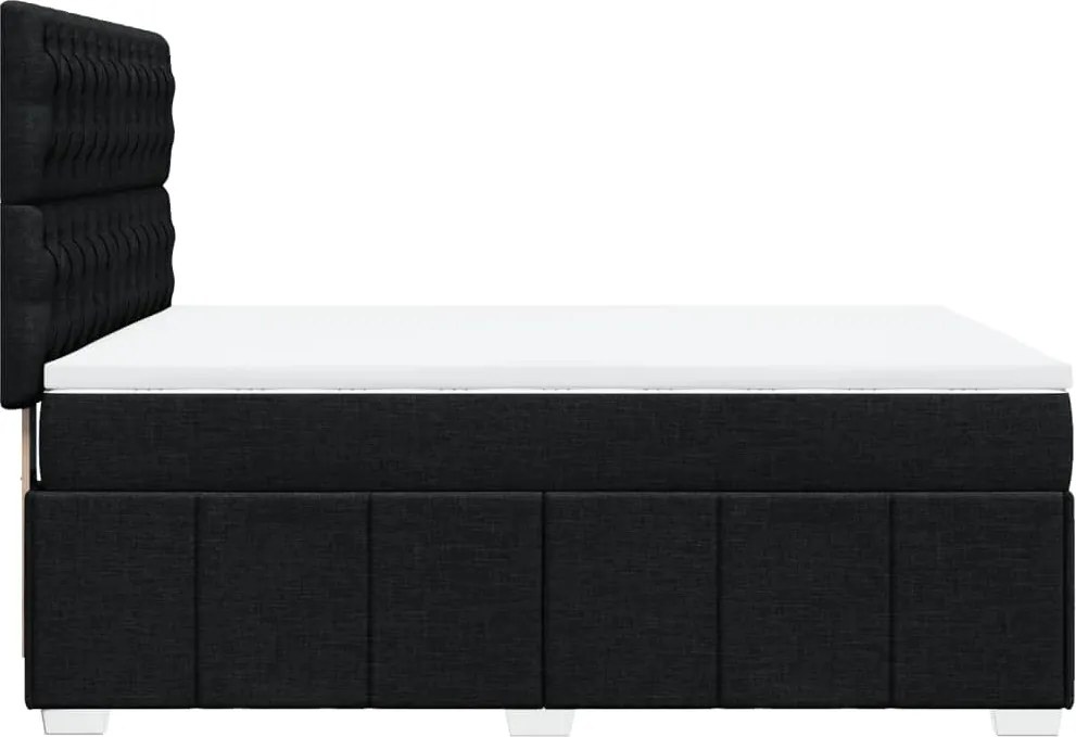 Box spring postel s matrací černá 140 x 190 cm textil 3291672