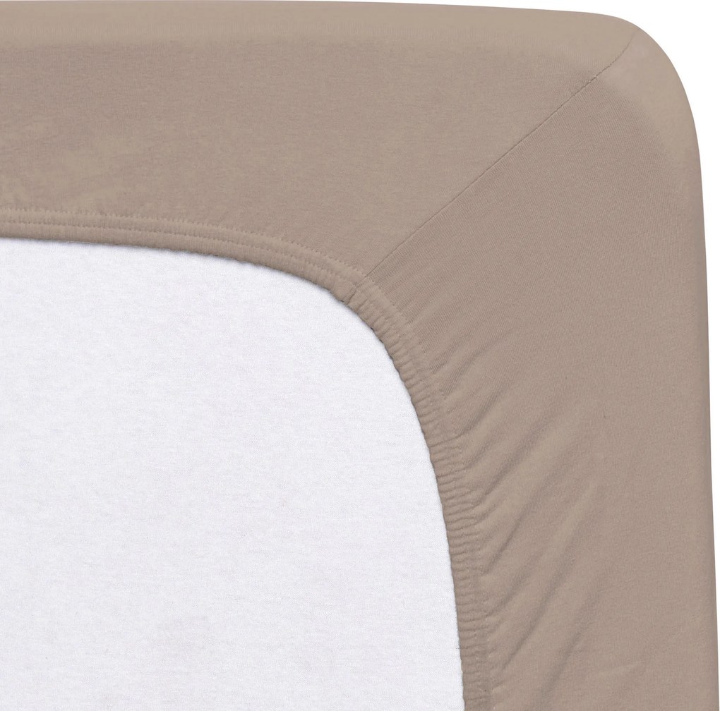 XXXLutz ELASTICKÉ PROSTĚRADLO, žerzej, světle hnědá, 90-100/200-220 cm Florella - Prostěradla - 004388002507