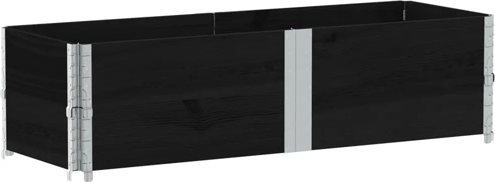 Zahradní truhlík černý 150x50 cm masivní borové dřevo 3295408