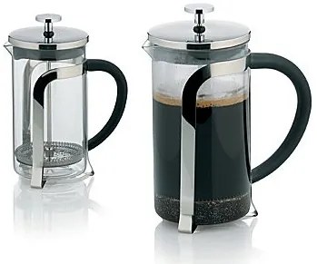 KELA Konvička na čaj a kávu French Press 700 ml, nerez KL-10851