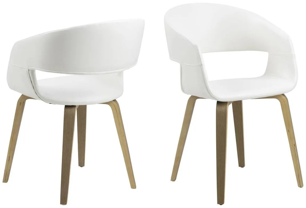 Designová židle Nere bílá-lípa - Skladem (RP)