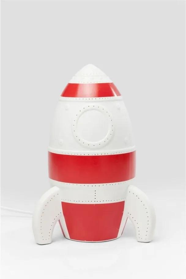 Červeno-bílá stolní lampa Kare Design Rocket