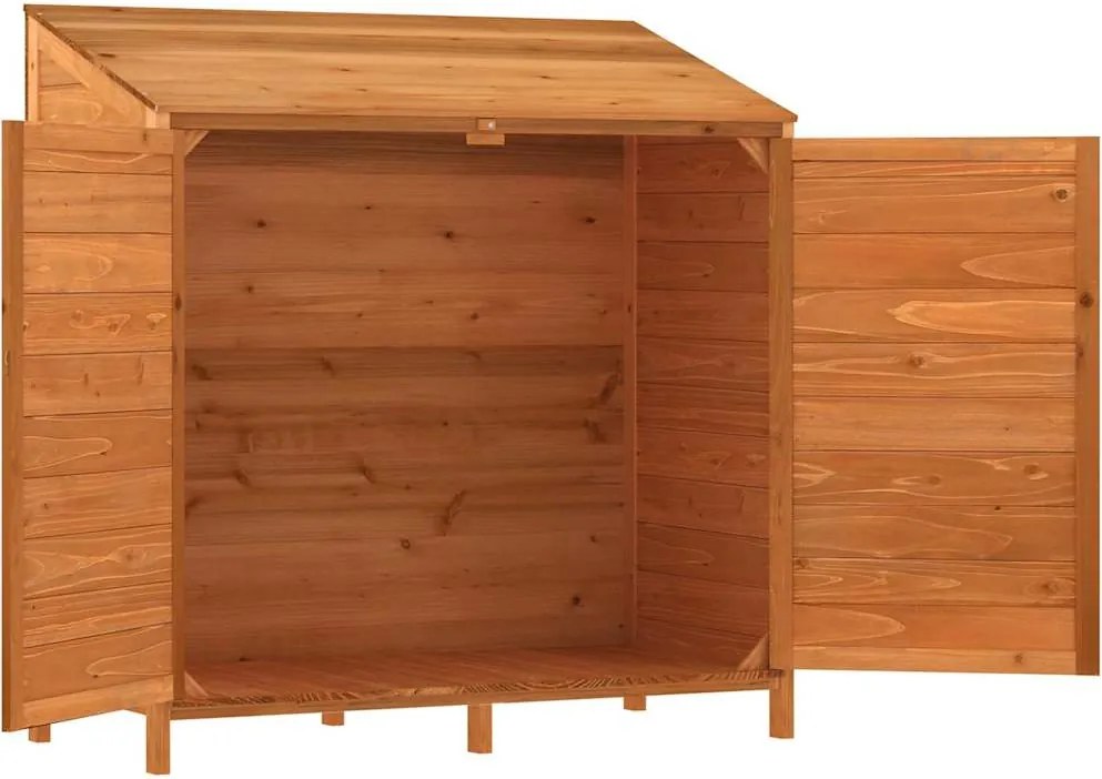 Zahradní kůlna hnědá 102 x 52 x 112 cm masivní jedlové dřevo 152185