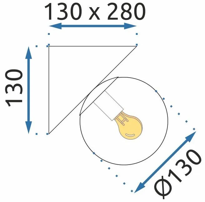 Toolight Moderní nástěnná lampa APP1230-2W Black