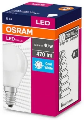 LED žárovka E14 OSRAM CL P FR 5,7W (40W) neutrální bílá (4000K)