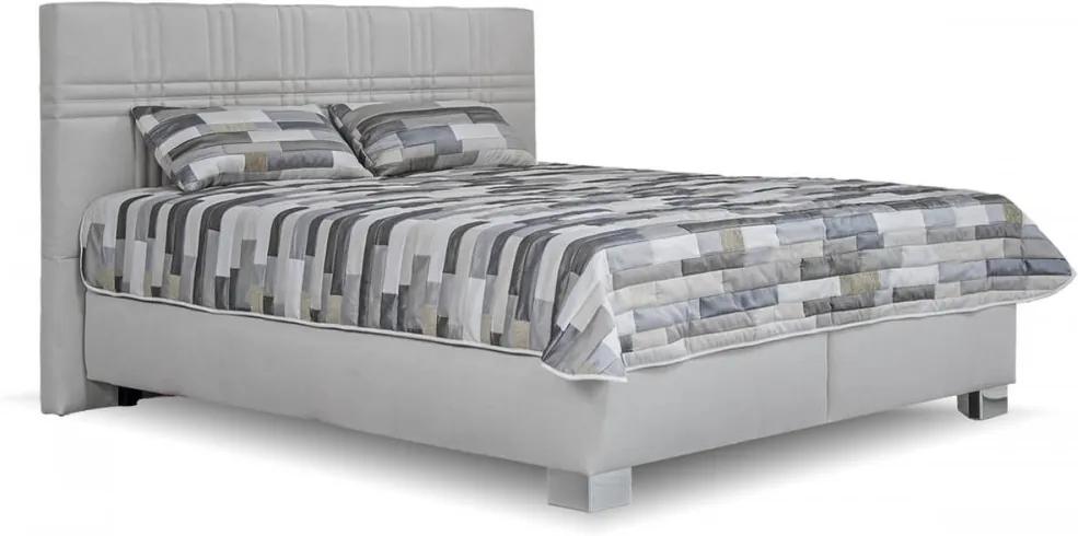 Čalouněná postel s úložným prostorem Venus, 180x200, šedá silver BLANÁŘ