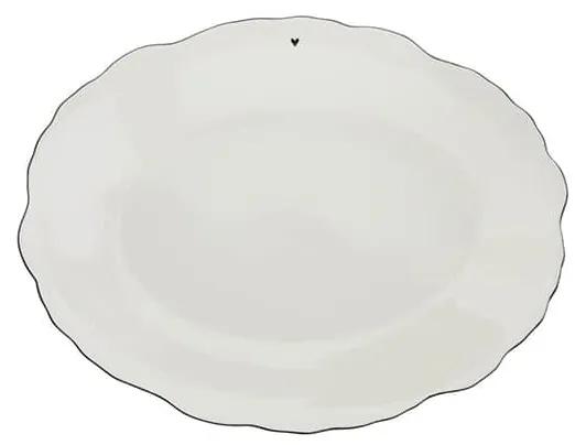 Bastion Collections Porcelánový servírovací talíř White Ruffle, bílá barva, porcelán