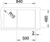 Granitový dřez Blanco METRA 5 S tartufo s excentrem 517348