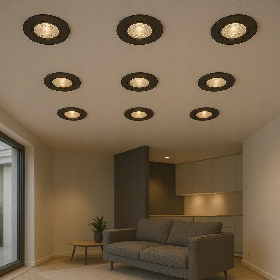 ECOLIGHT Halogenové stropní LED zapuštěné CCT svítidlo
