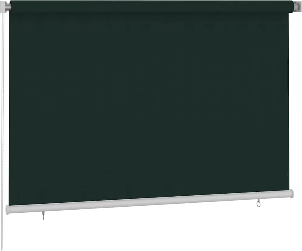 Venkovní roleta 225 (Š) x 140 (V) cm tmavě zelená HDPE 312817