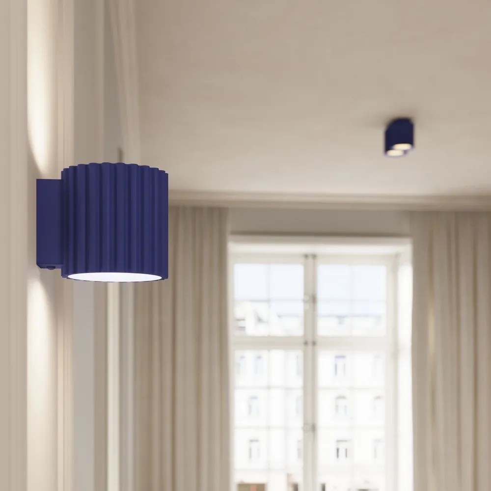 Modré kovové bodové svítidlo 10x21 cm Zora – Sollux