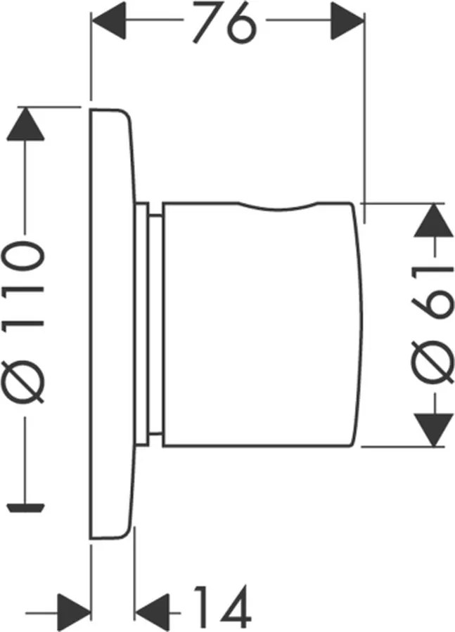 Hansgrohe Trio/Quattro S, ventil pod omítku, chromová, HAN-15932000