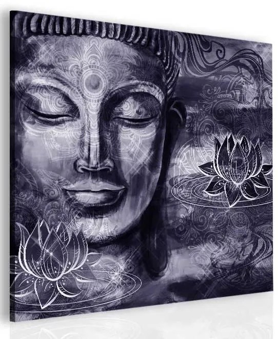 Energetický obraz Buddha Blue Velikost (šířka x výška): 80x80 cm