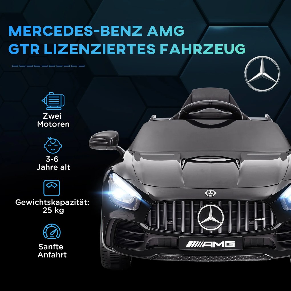 AIYAPLAY dětské elektrické autíčko 12 V dětské autíčko s dálkovým ovládáním 2.4G, USB, MP3, hudba, elektrické vozidlo se světly, měkký start, funkce …