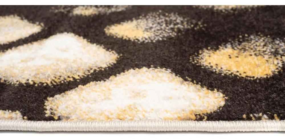 Kusový koberec Basil hnědo žlutý 80x150cm