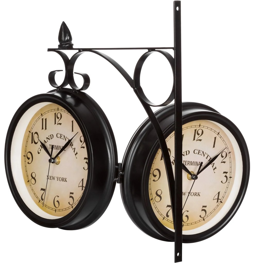 tectake 402772 nástěnné hodiny vintage - černá