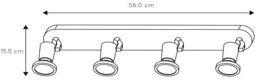 Lucide 11903/20/30 - LED bodové svítidlo JASTER-LED 4xGU10/5W/230V černé