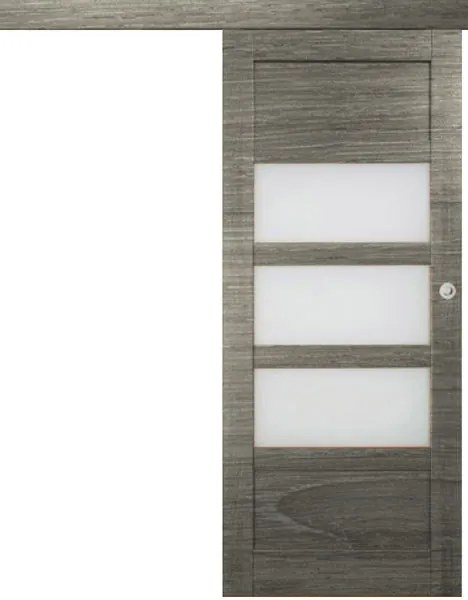 posuvné interiérové dveře na stěnu vasco doors BRAGA model B Průchozí rozměr: 70 x 197 cm, Orientace dveří: Levé dveře, Dekor: Buk jasmínový