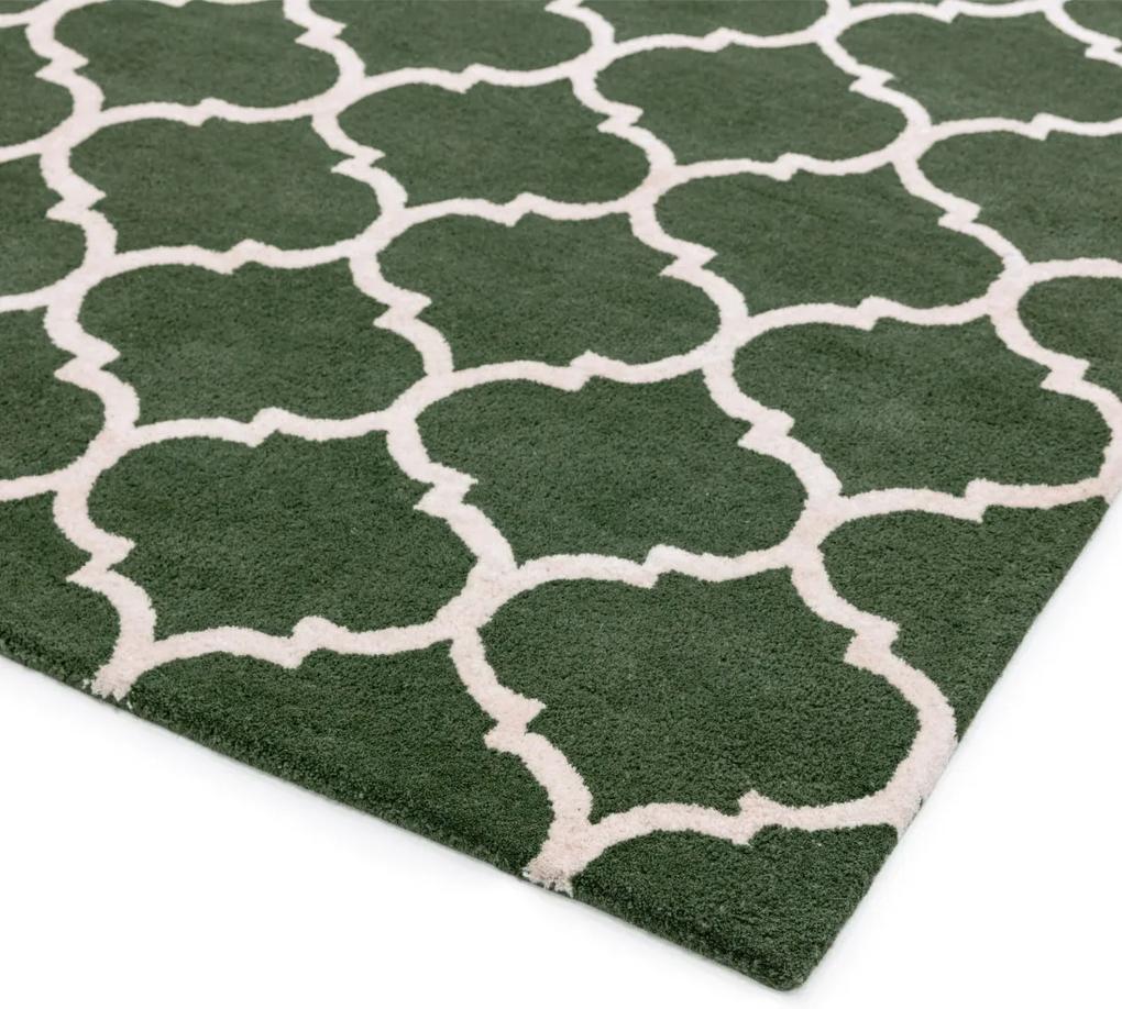 Zelený  koberec Swans Ogee Green Rozměry: 80x150 cm