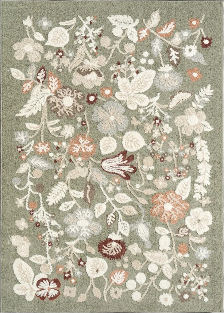 Angel Carpet, Kusový koberec Aurora 25 Green, 80x150, zelená, kancelář