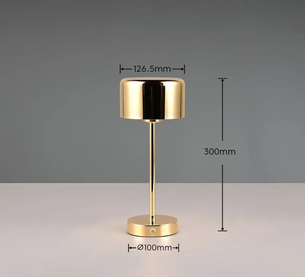 LED stmívatelná stolní lampa ve zlaté barvě (výška 30 cm) Jeff – Reality