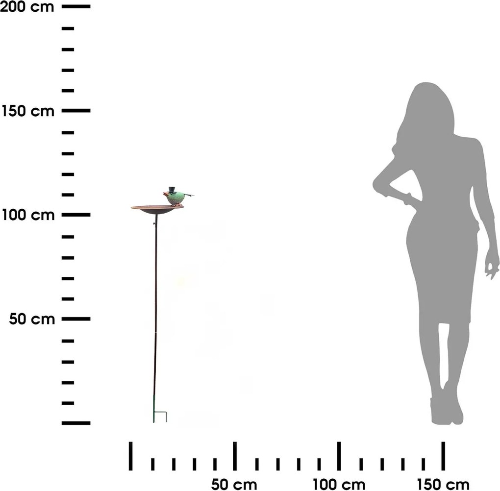 Krmítko pro ptáky ELEGANT 114 cm hnědé