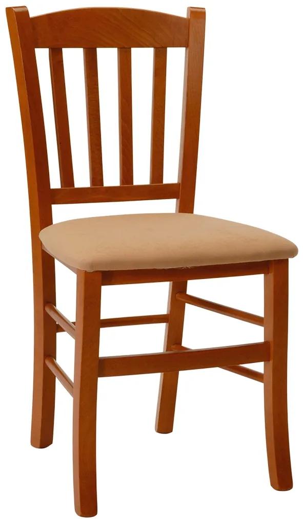Stima Židle VENETA s čalouněným sedákem Odstín: Bílá (lak), Látky: LUX cappuccino 24