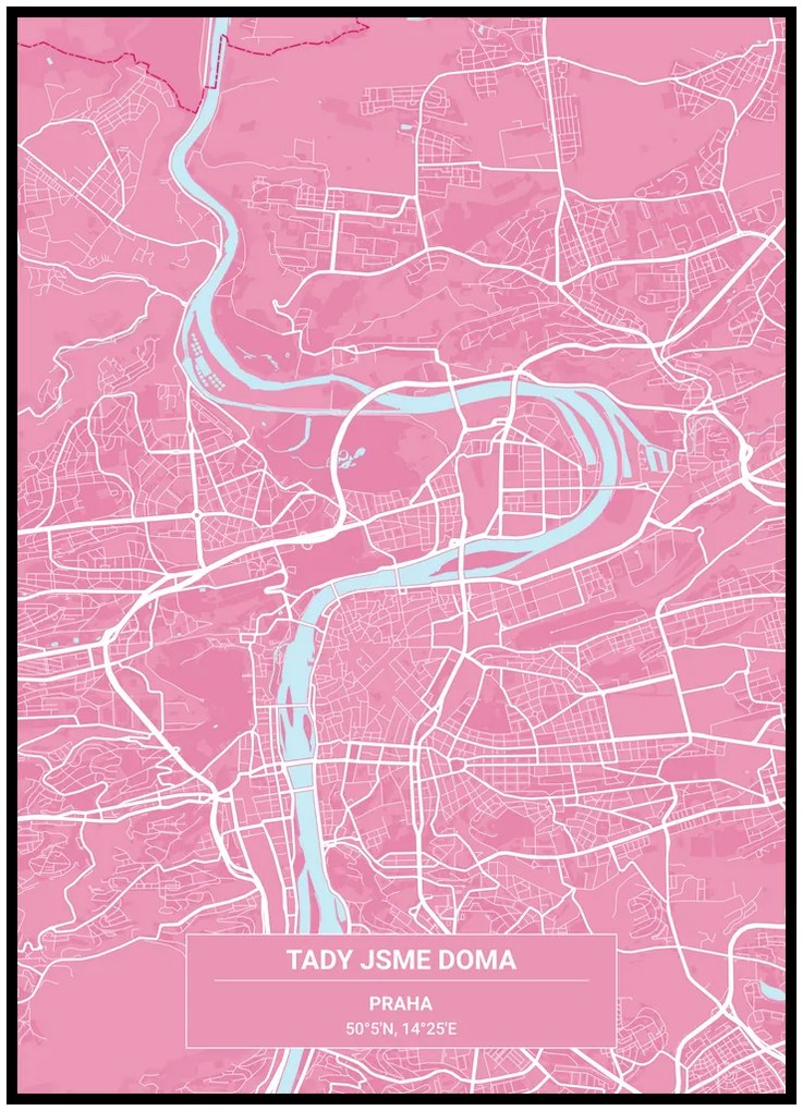 Plakát Mapa vašeho města Rozměr plakátu: 30 x 40 cm, Barevná varianta: Šedá