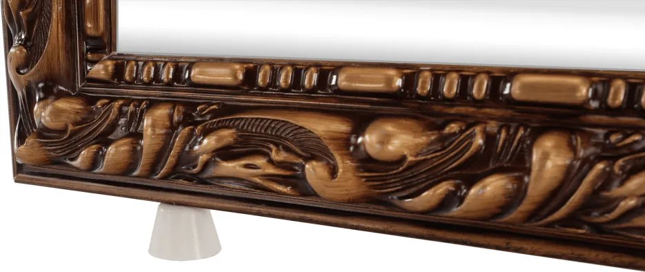 Designové zrcadlo, hnědá, PANTOS