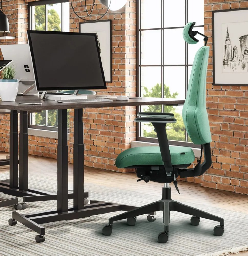 Ergonomická kancelářská židle MOSH Elite F – černá