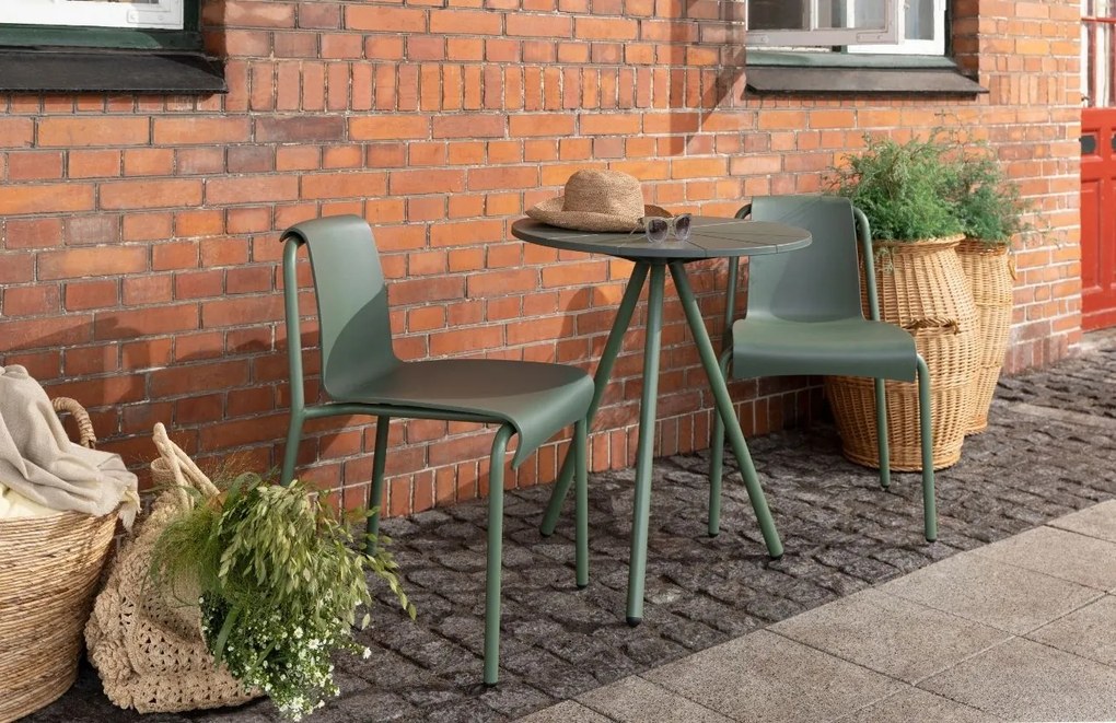 OnaDnes -20% Zelený plastový zahradní bistro stůl HOUE Nami 65 cm