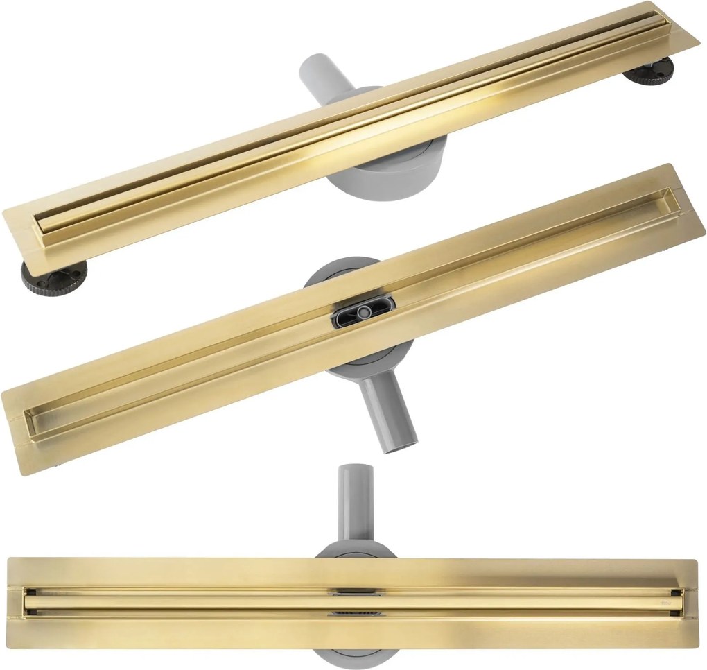 Rea Neox Slim Pro, odtokový žlab 60cm, zlatá matná, REA-G2713