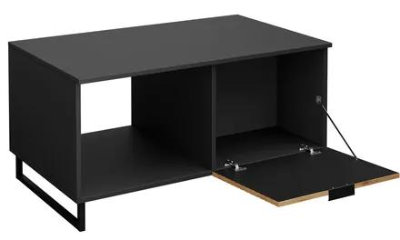 Konferenční stolek Surezi 100, Barva: Černý grafit/Černý grafit + Wotan