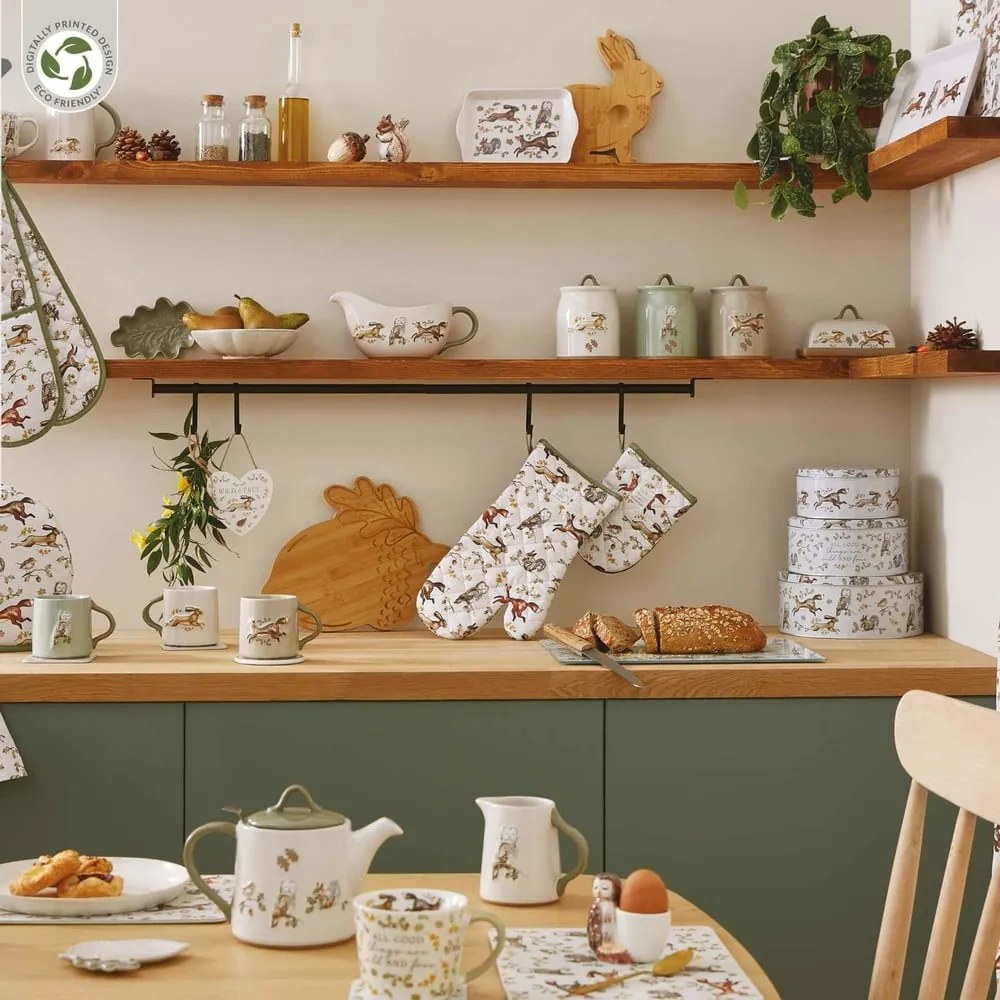 Bavlněné kuchyňské rukavice v sadě 2 ks Forest Fable – Cooksmart ®