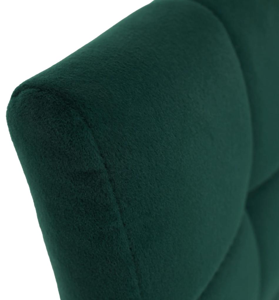 Jídelní židle, smaragdová Velvet látka / chrom, SALOMA NEW