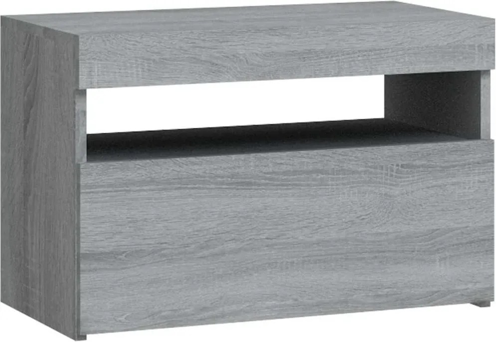 Noční stolek s LED osvětlením šedý sonoma 60 x 35 x 40 cm 3152828