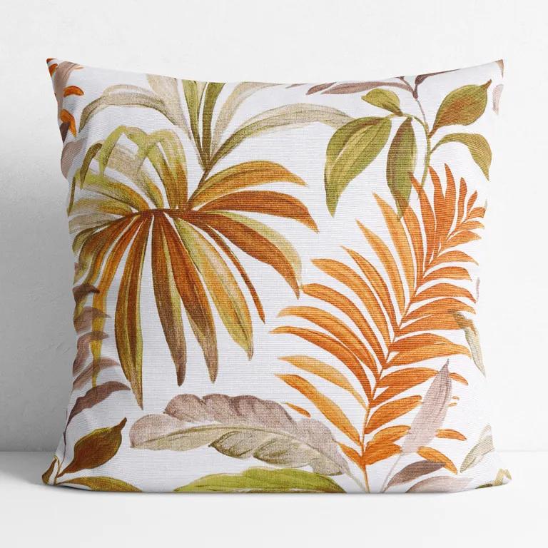 Goldea dekorační povlak na polštář loneta - barevné palmové listy 70 x 90 cm