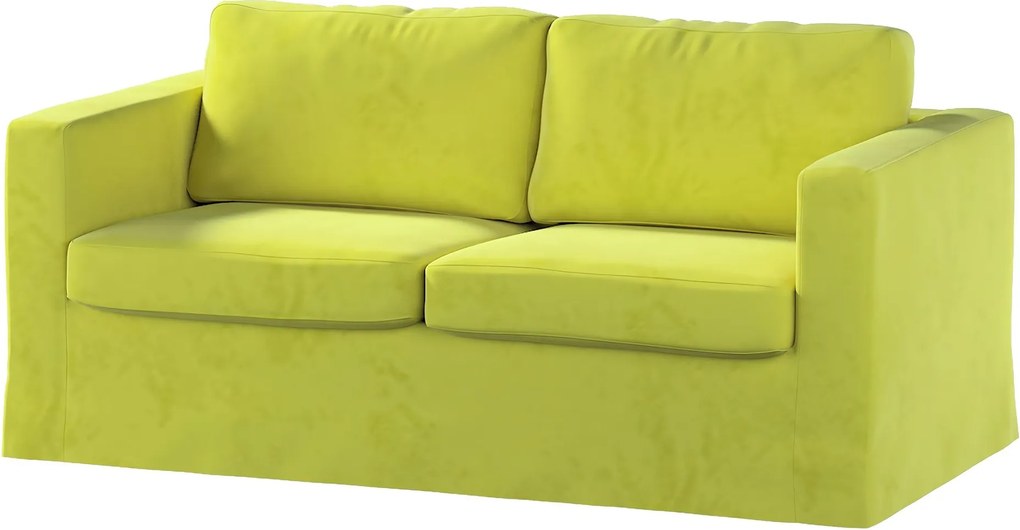 Potah na pohovku IKEA Karlstad 2-místná , nerozkládací, dlouhý barva zelená látka lesklé, sametová