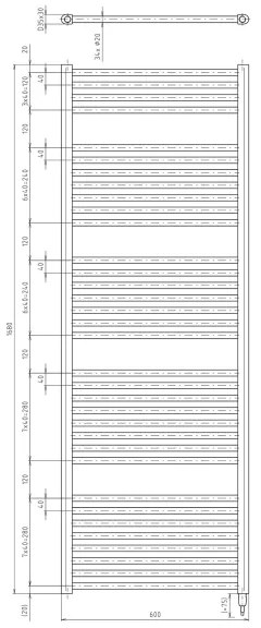 Aqualine - Koupelnový elektrický radiátor DIRECT-E 800W/230V 168 cm matná černá