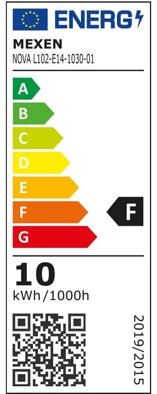 Mexen Nova, LED žárovka E14, C37, 9W, teplá - 3000K, 945 lm - L102-E14-0930-01